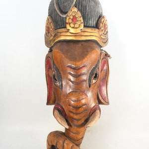 Religious Elephant Head Lord Ganesha Wood Crafted Wall-decoration ...