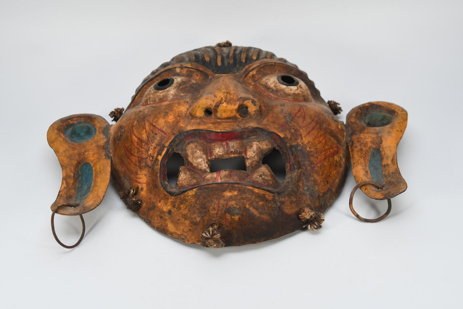 Terrible Shaman Lakhe Mask handmade Carved Wall hanging Lakhey | Etsy