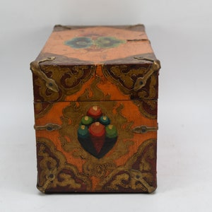 Himalaya Handmade Painted Wooden Jewelry Box Treasure Container Tibetan ...