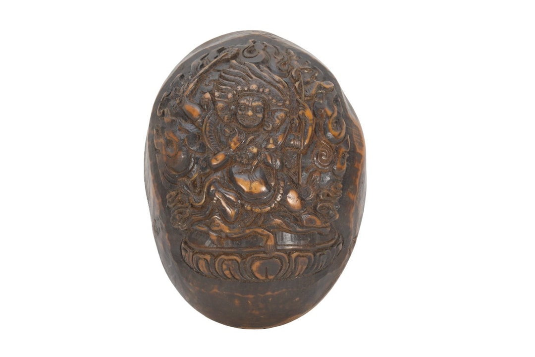 Bhairav Mahakala Handcarved Resin Kapala Bowl Antique Tibetan Kapala ...