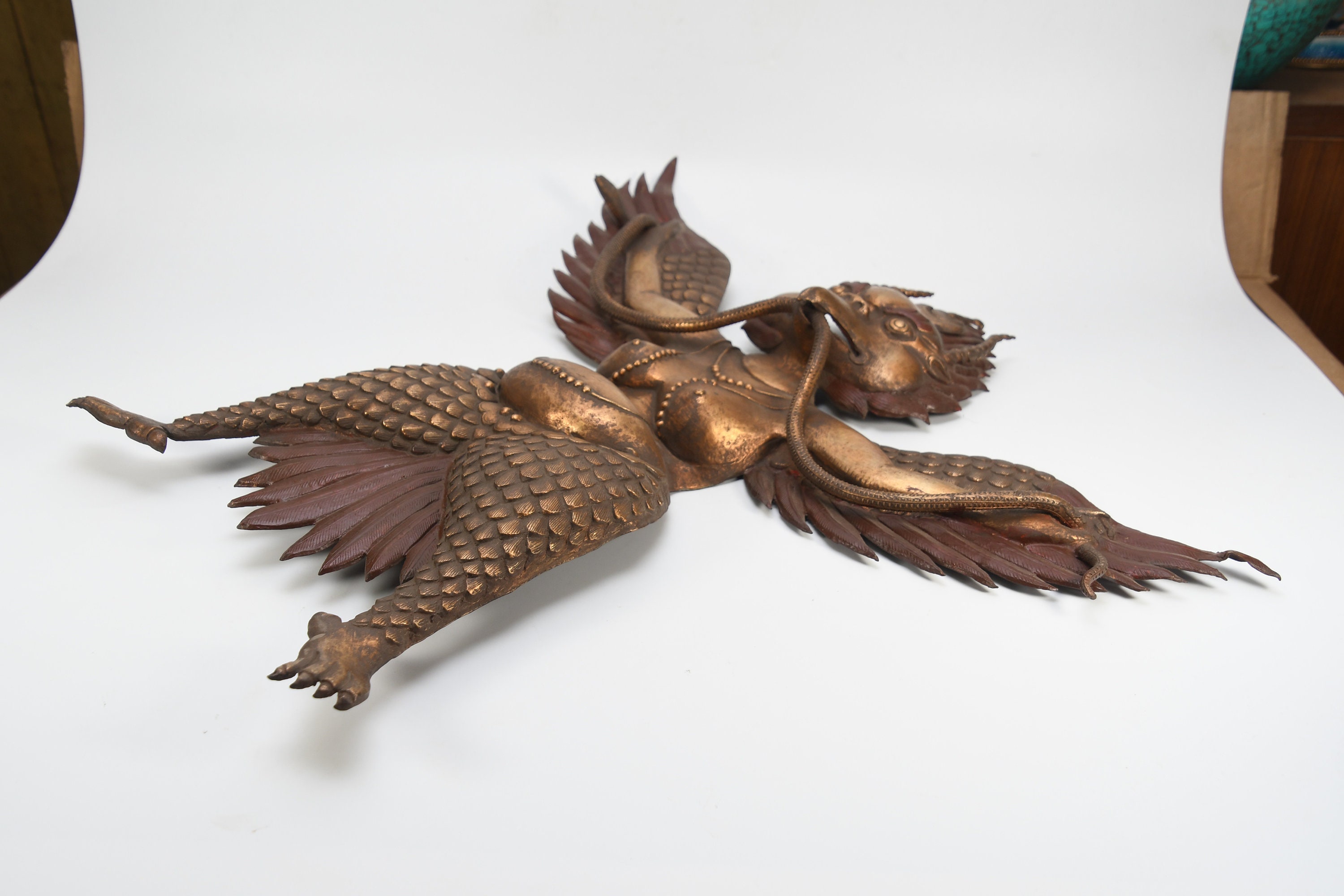 Garuda Wall Hanging Winged Copper Statue Repousse Sculpture - Etsy