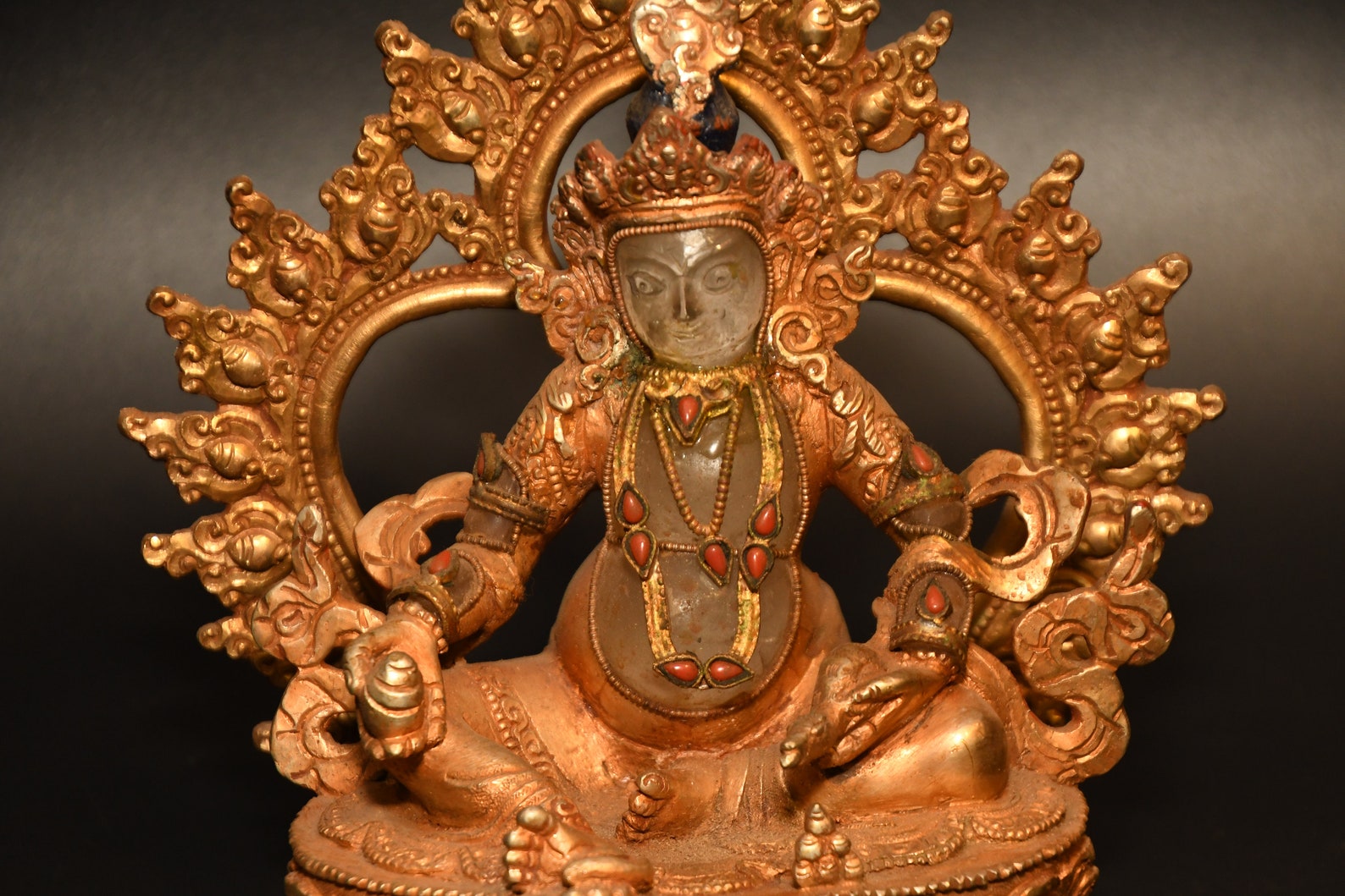 Crystal Kuber Statue Tibetan Gem Inlay Beautiful Crystal - Etsy