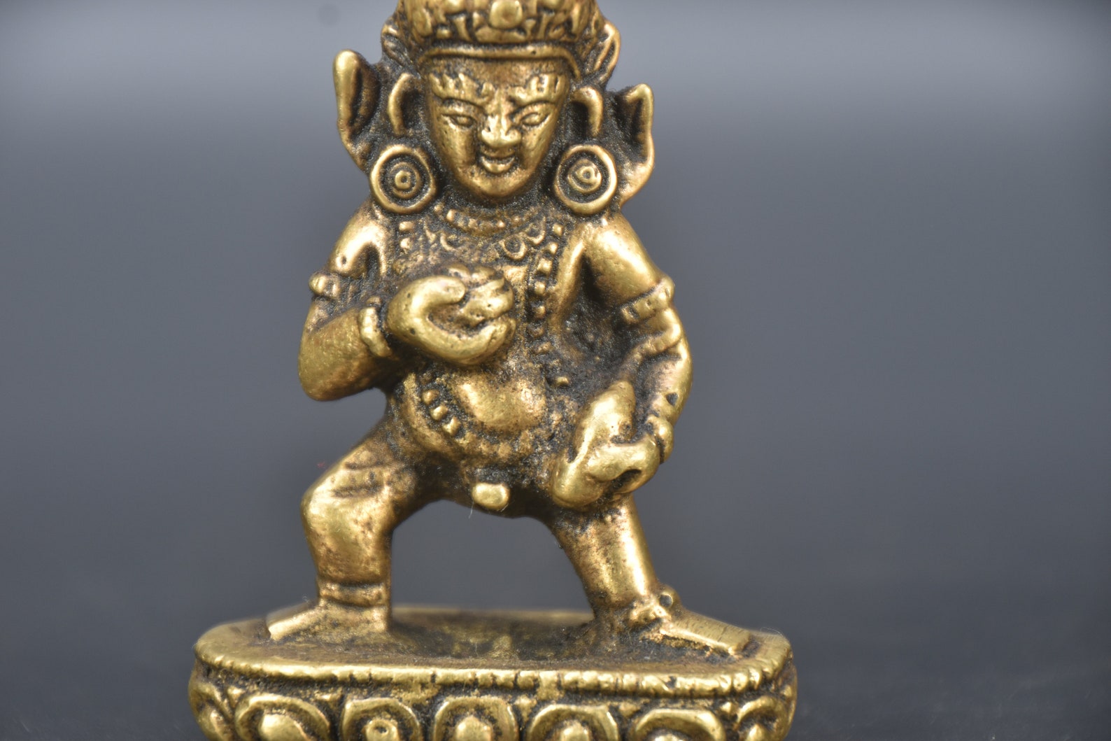 Tibetan Statue of kubera Handcrafted Brass Handmade Antique | Etsy