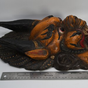 Tibetan Handcrafted Chhepu Bali Wooden Hindu Chepu Mask Eagle Bird Wall ...