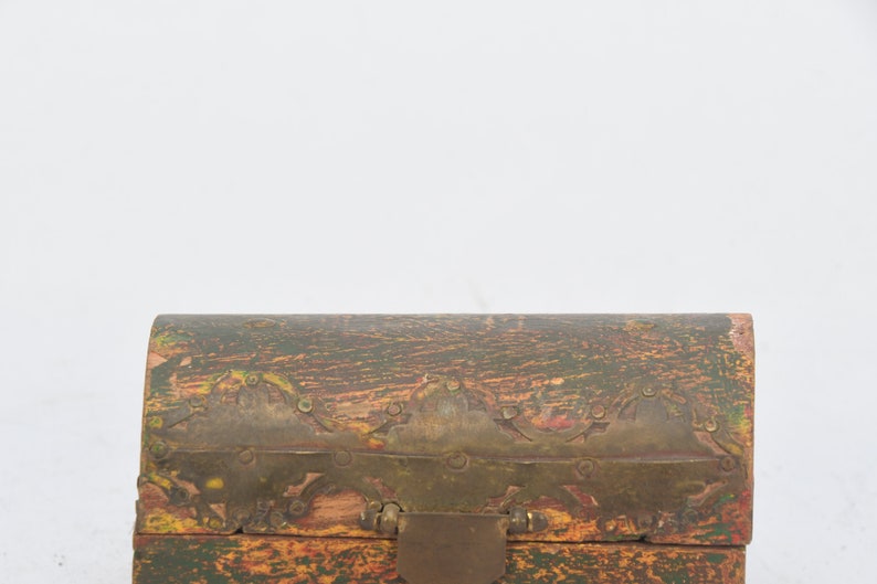 Tibetan Antique Handmade Traditional Wooden Treasure Box Vintage ...