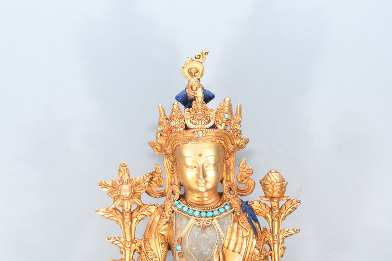 Standing Lokeshwara Gold Gilted Statue of Avalokiteshvara Fine - Etsy
