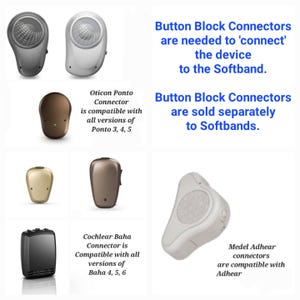 GENUINE Button Block Connector Cochlear Baha Oticon Ponto Medel Adhear ...