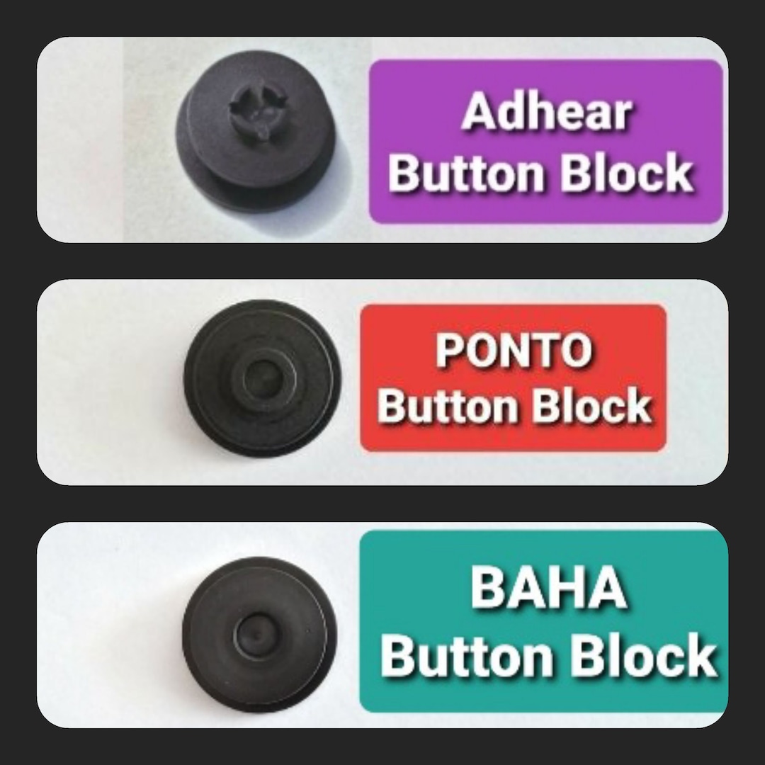 GENUINE Button Block Connector Cochlear Baha Oticon Ponto Medel Adhear ...