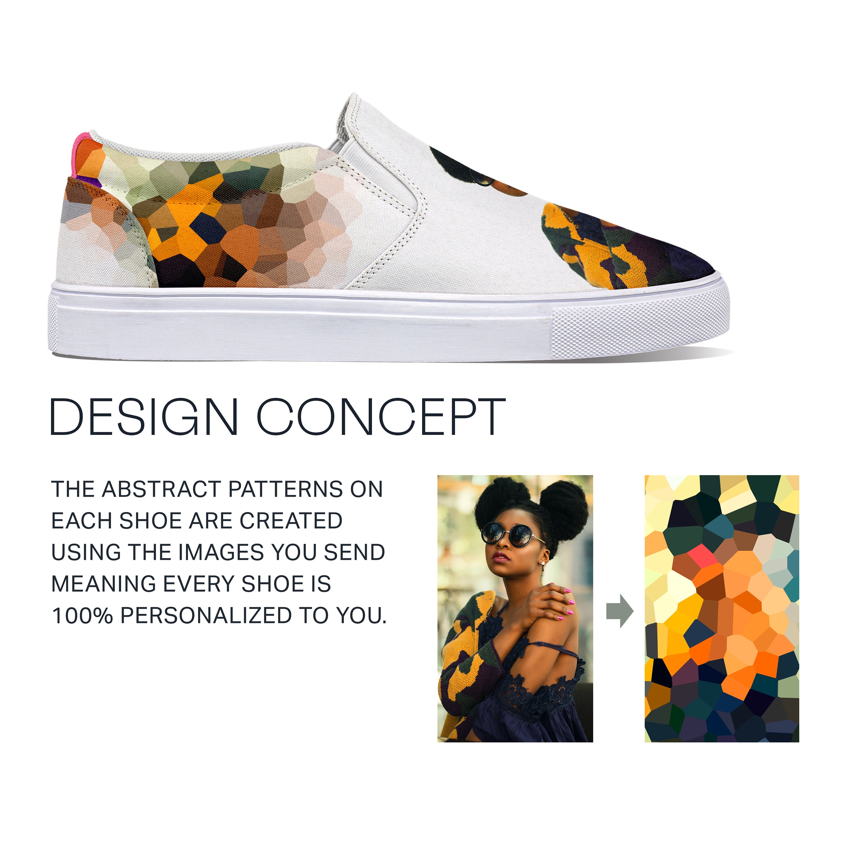 Custom Shoes Women Selfie Shoes Personalized Shoes Slip on - Etsy