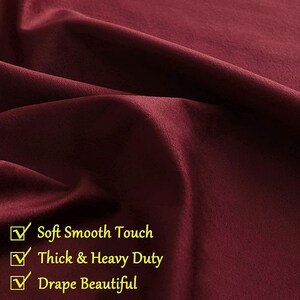Red Maroon Heavy Soft Velvet Curtain for Home Decoration, Hangs With ...