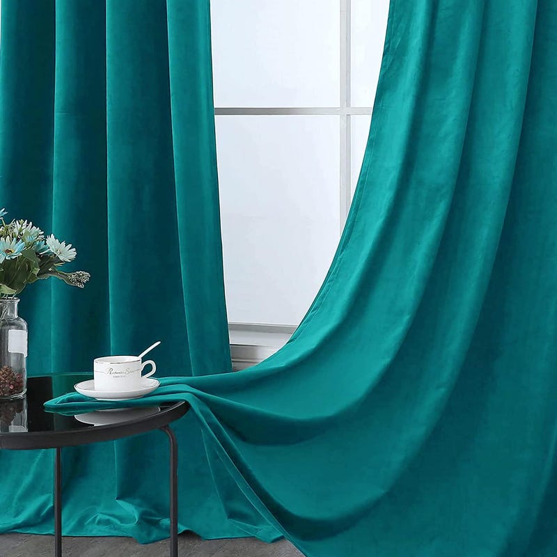 Turquoise Curtains - Etsy