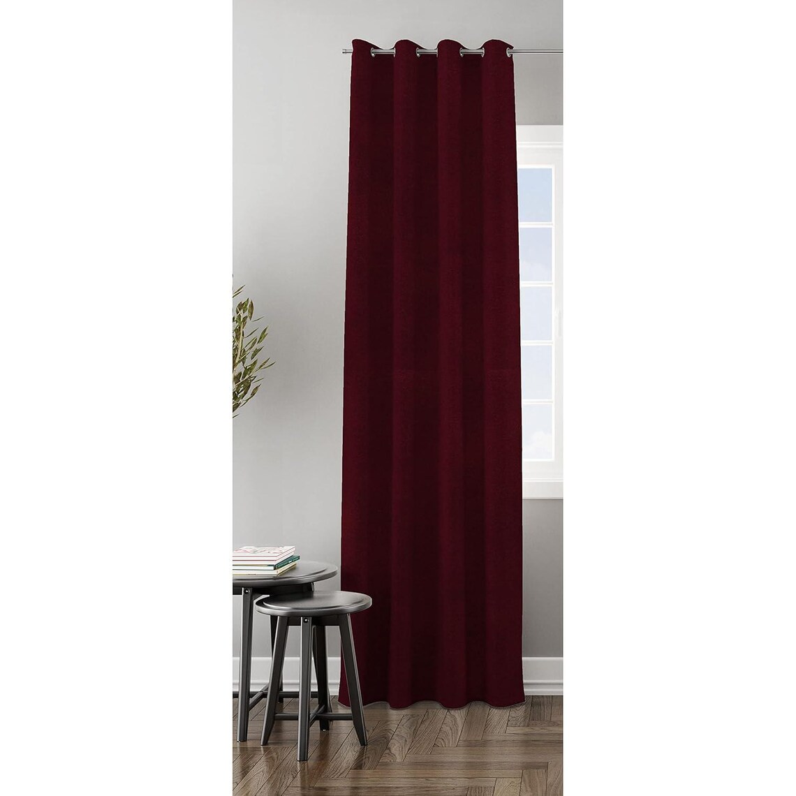 Red Maroon Heavy Soft Velvet Curtain for Home Decoration, Hangs With ...