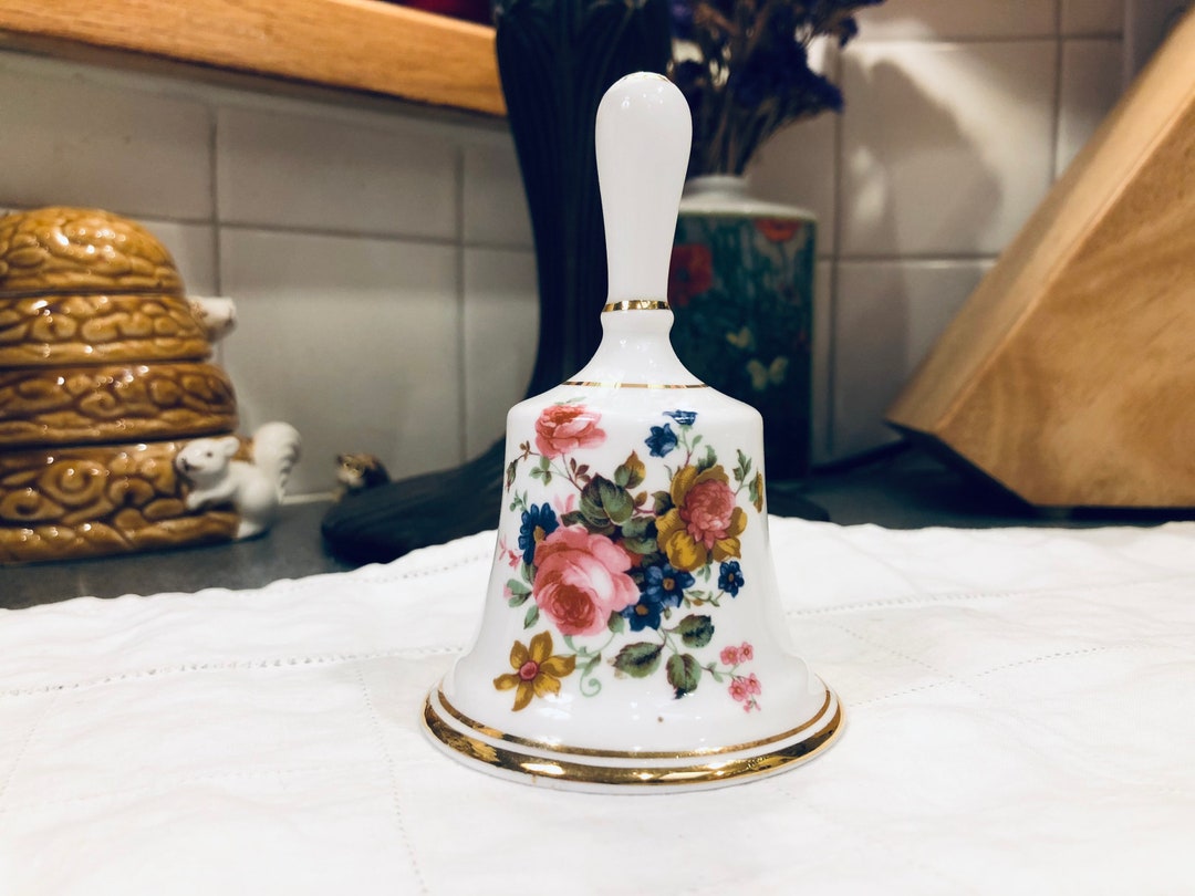 Camelot Fine Bone China Floral Bell Gold Trim Made in England Vintage ...