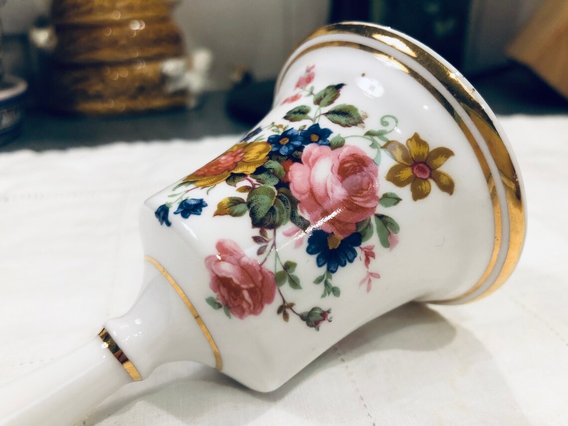 Camelot Fine Bone China Floral Bell Gold Trim Made in England Vintage ...