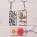 Custom Resin Keychain - Flower Keychain | Pressed Flowers | Gifts for ...