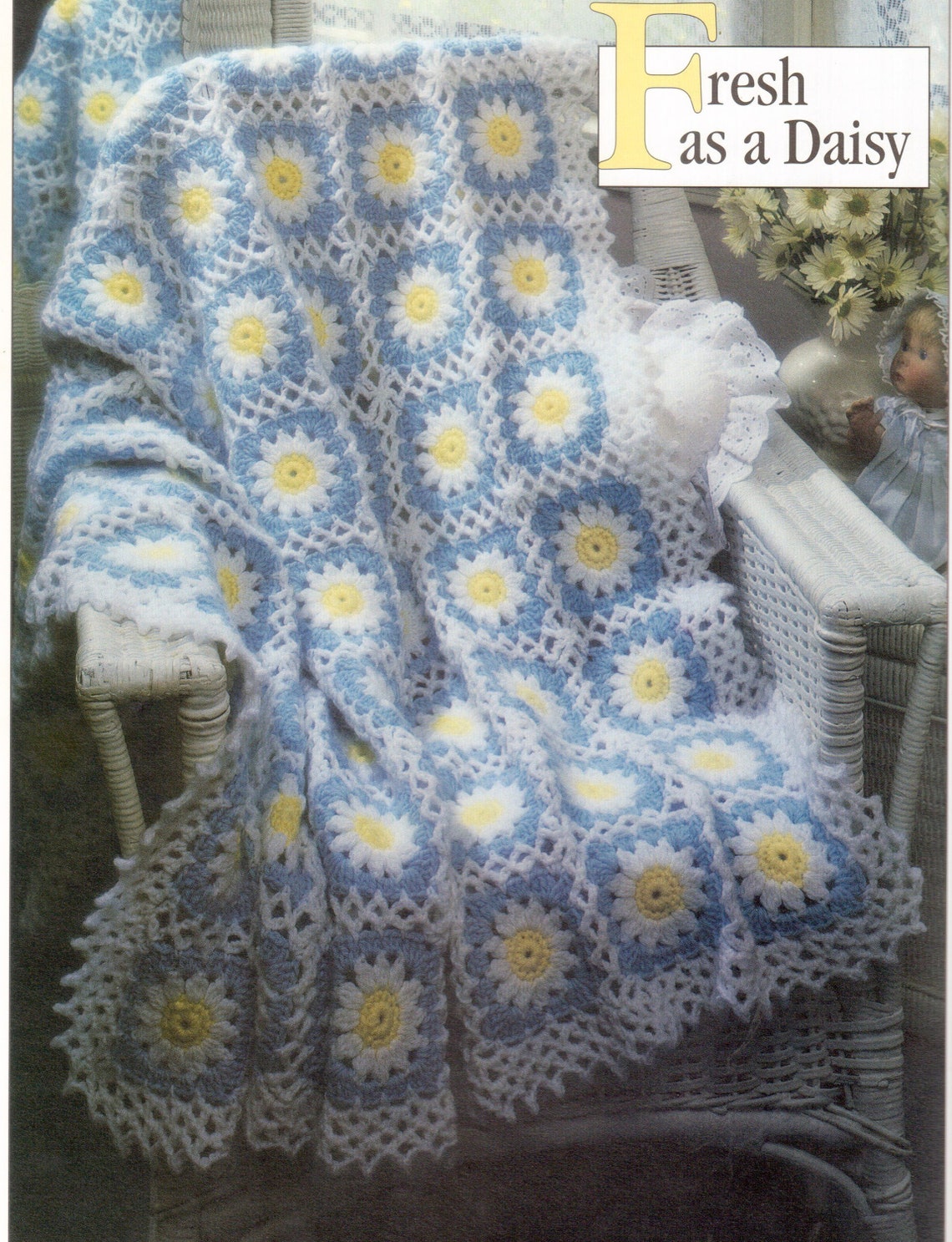 Vintage Crochet Fresh as a Daisy Afghan Pattern (PDF Download) - Etsy