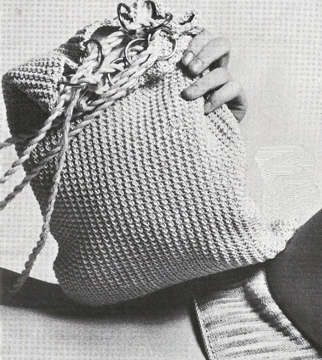 Vintage Crochet Tote Bag Pattern - Etsy