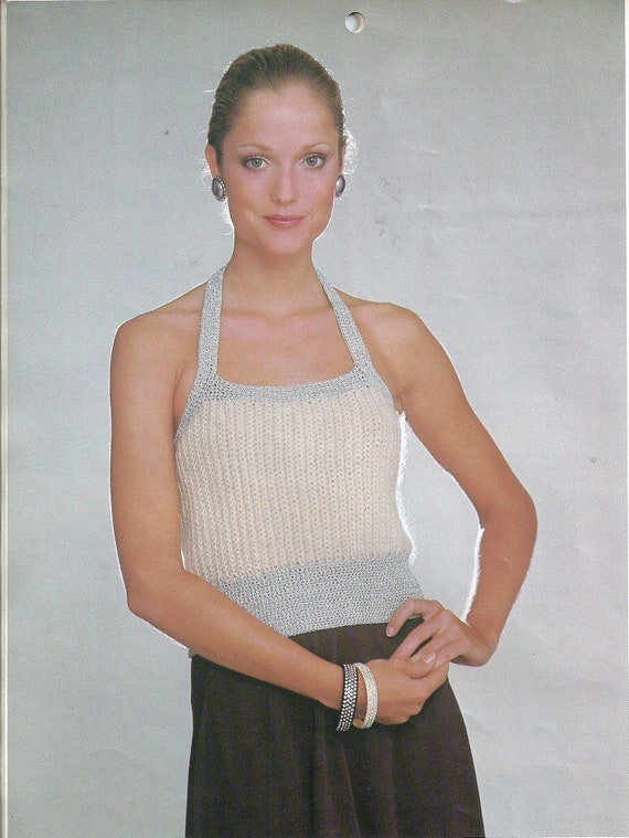 Vintage Crochet Top Pattern - Etsy