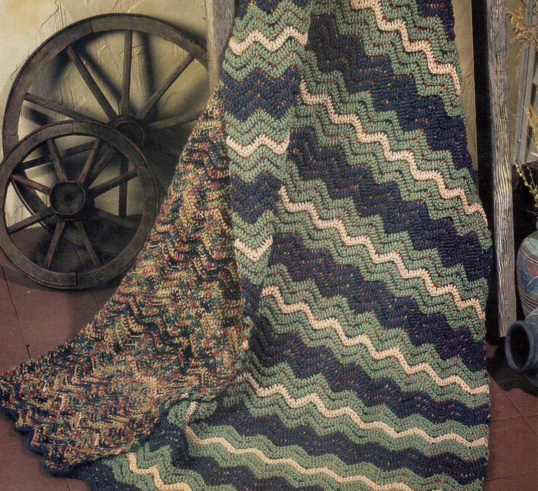 Vintage Crochet Ripple Afghan Pattern - Etsy