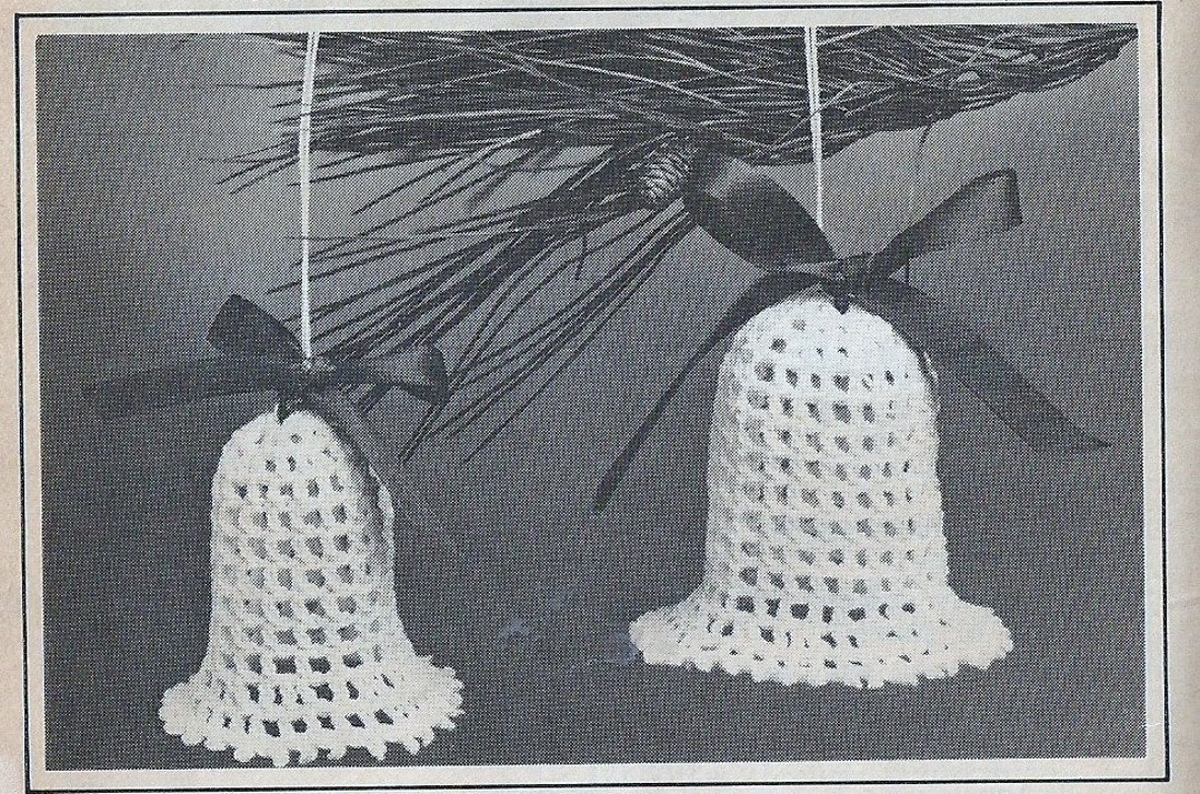 Vintage Crochet Filet Bell Ornament Pattern - Etsy