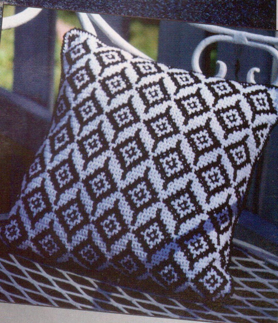 Vintage Crochet Middle Eastern Pillow Pattern - Etsy