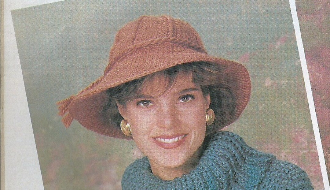 Vintage Crochet Snap Brim Winter Hat Pattern - Etsy