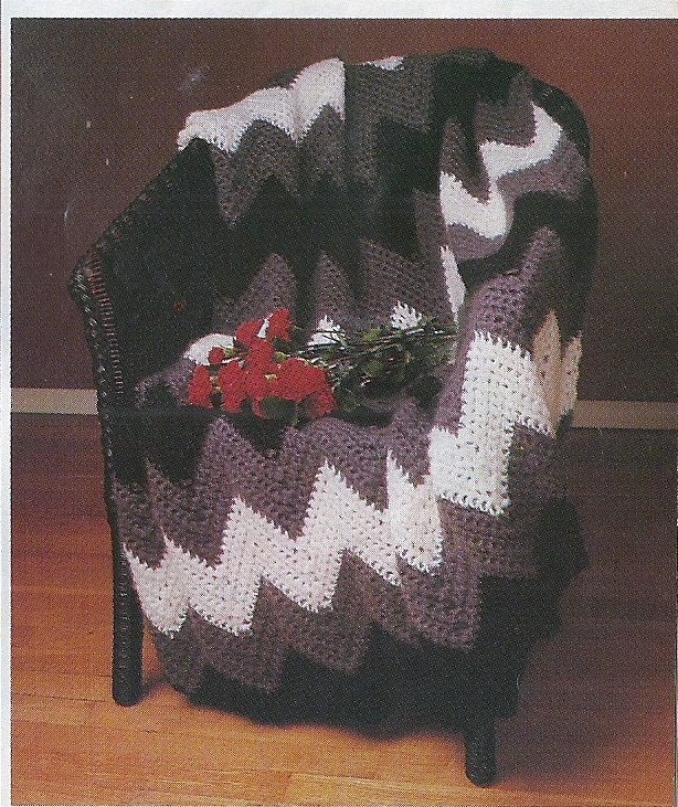 Vintage Crochet Ripple Afghan Pattern - Etsy