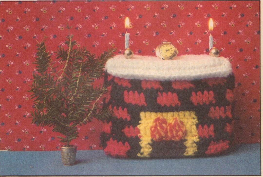 Vintage Crochet Christmas Fireplace Pattern - Etsy