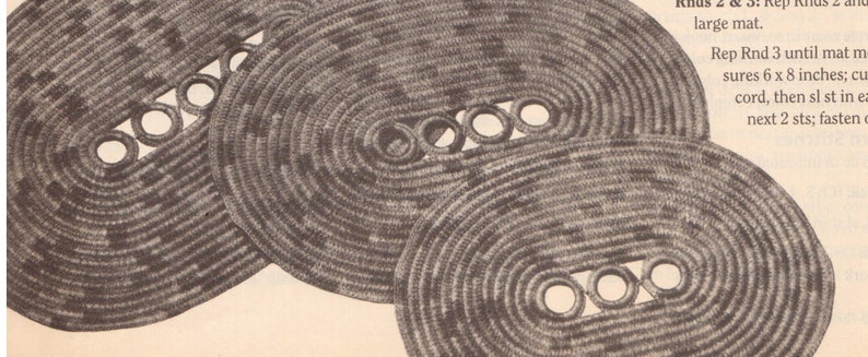 Vintage Crochet Hot Mat Pattern - Etsy