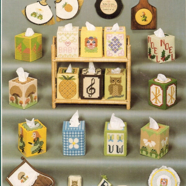 Cross Stitch Tissue Box - Etsy