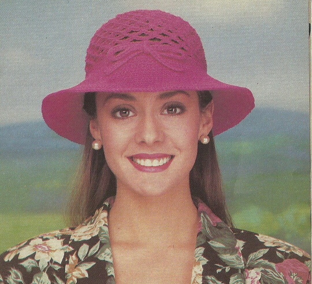 Vintage Crochet Mesh Snap Hat Pattern - Etsy