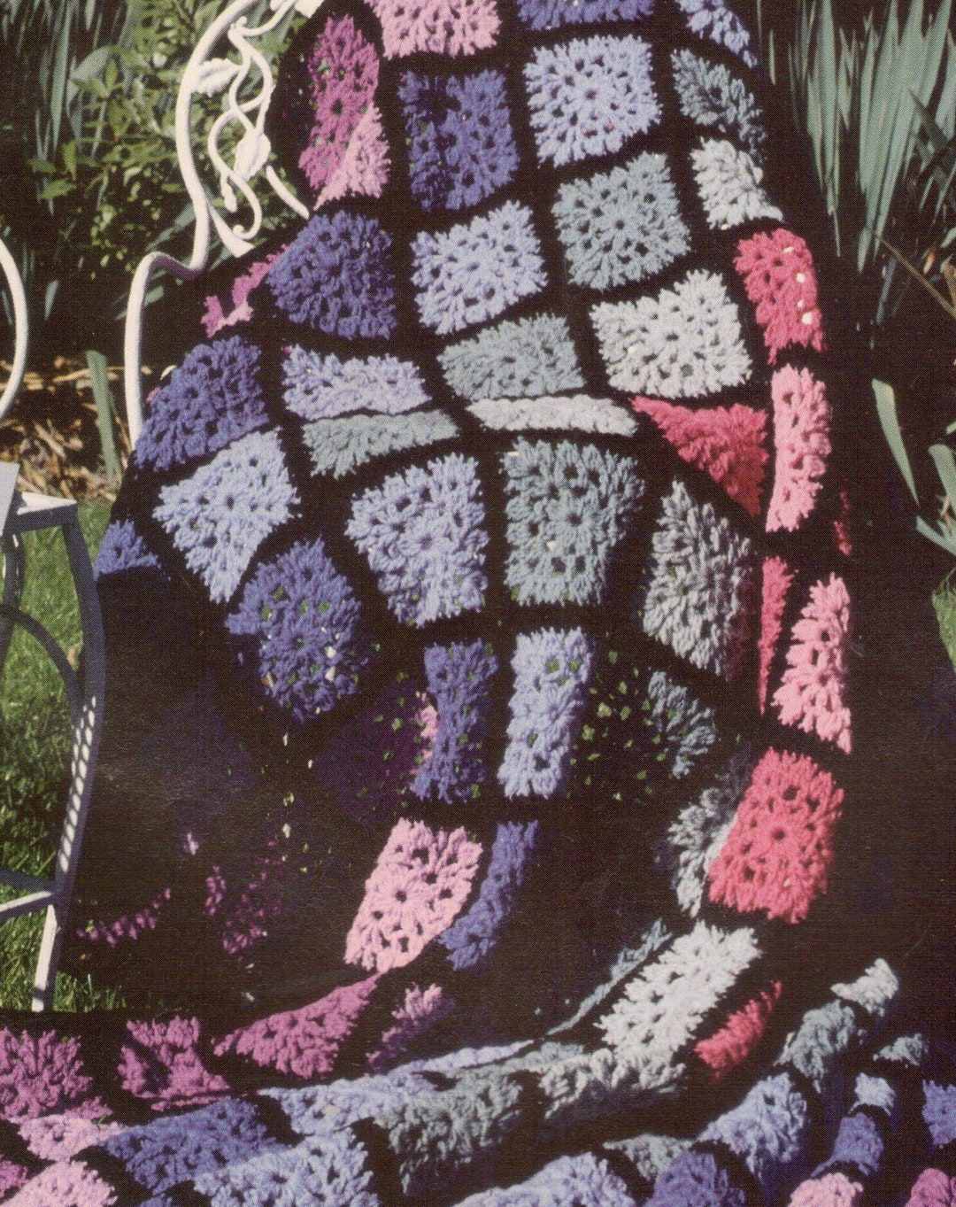 Vintage Crochet Stained Glass Afghan Pattern - Etsy