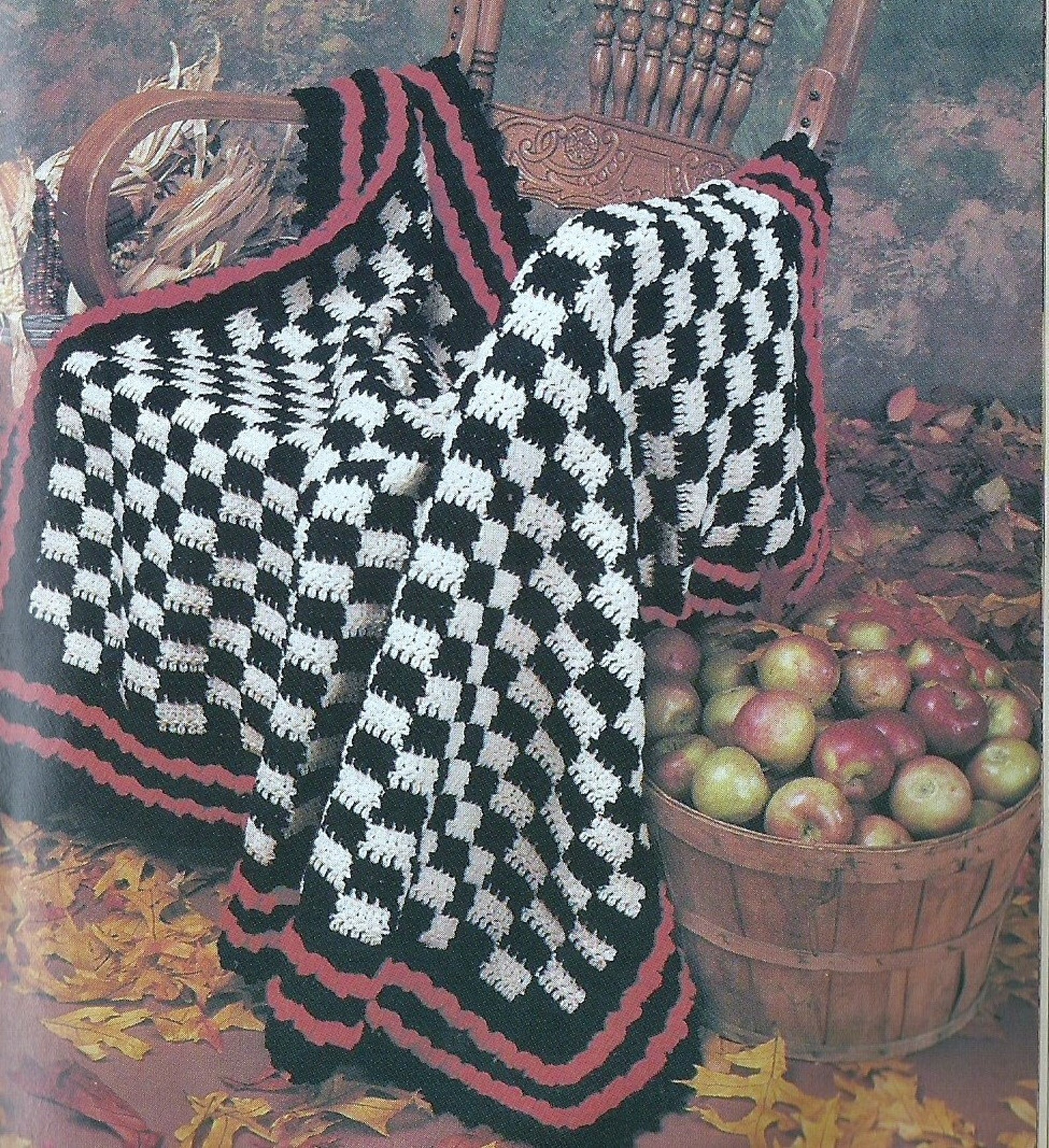 Vintage Crochet Checkered Afghan Pattern - Etsy