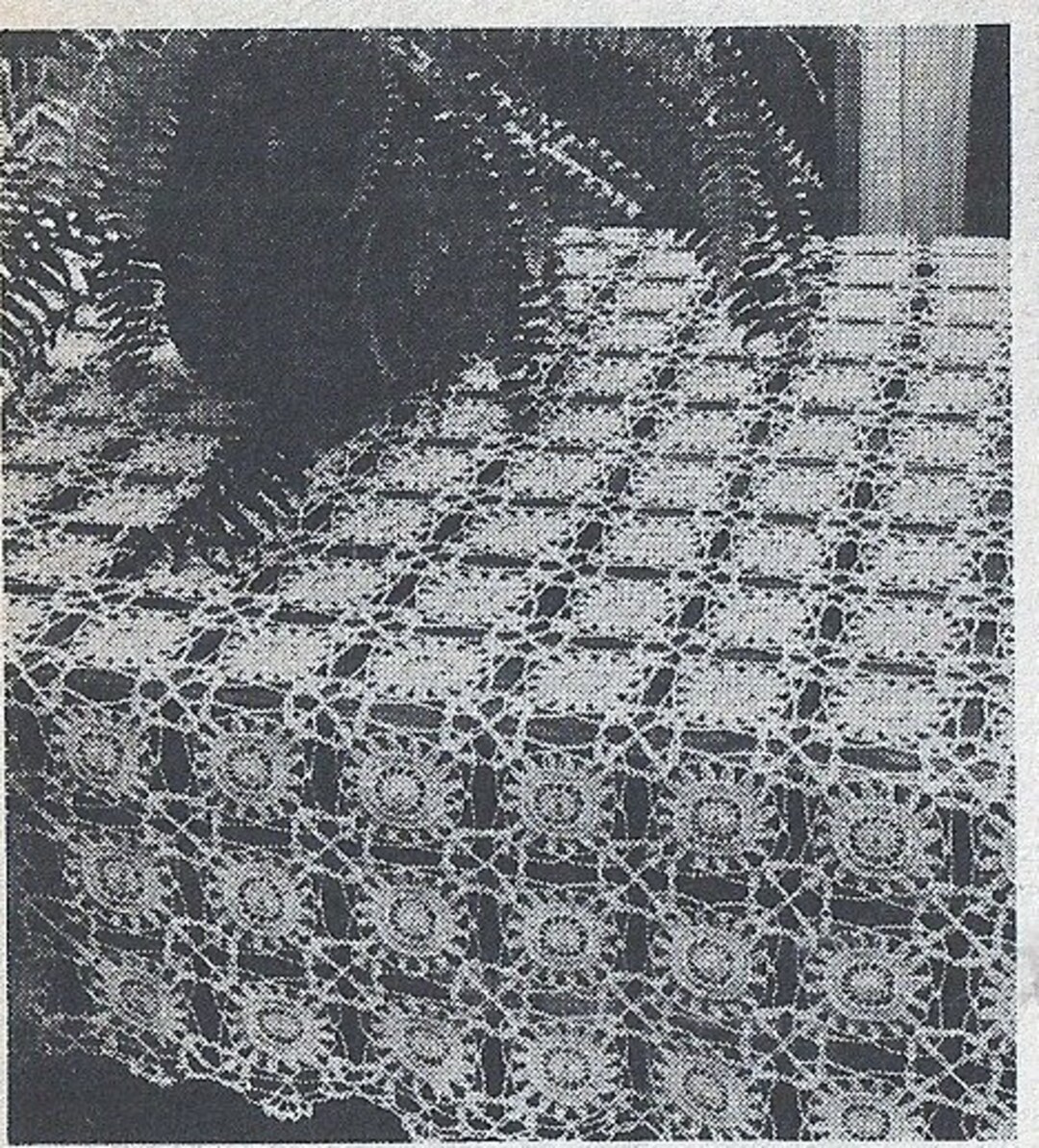 Vintage Crochet Tablecloth Pattern - Etsy