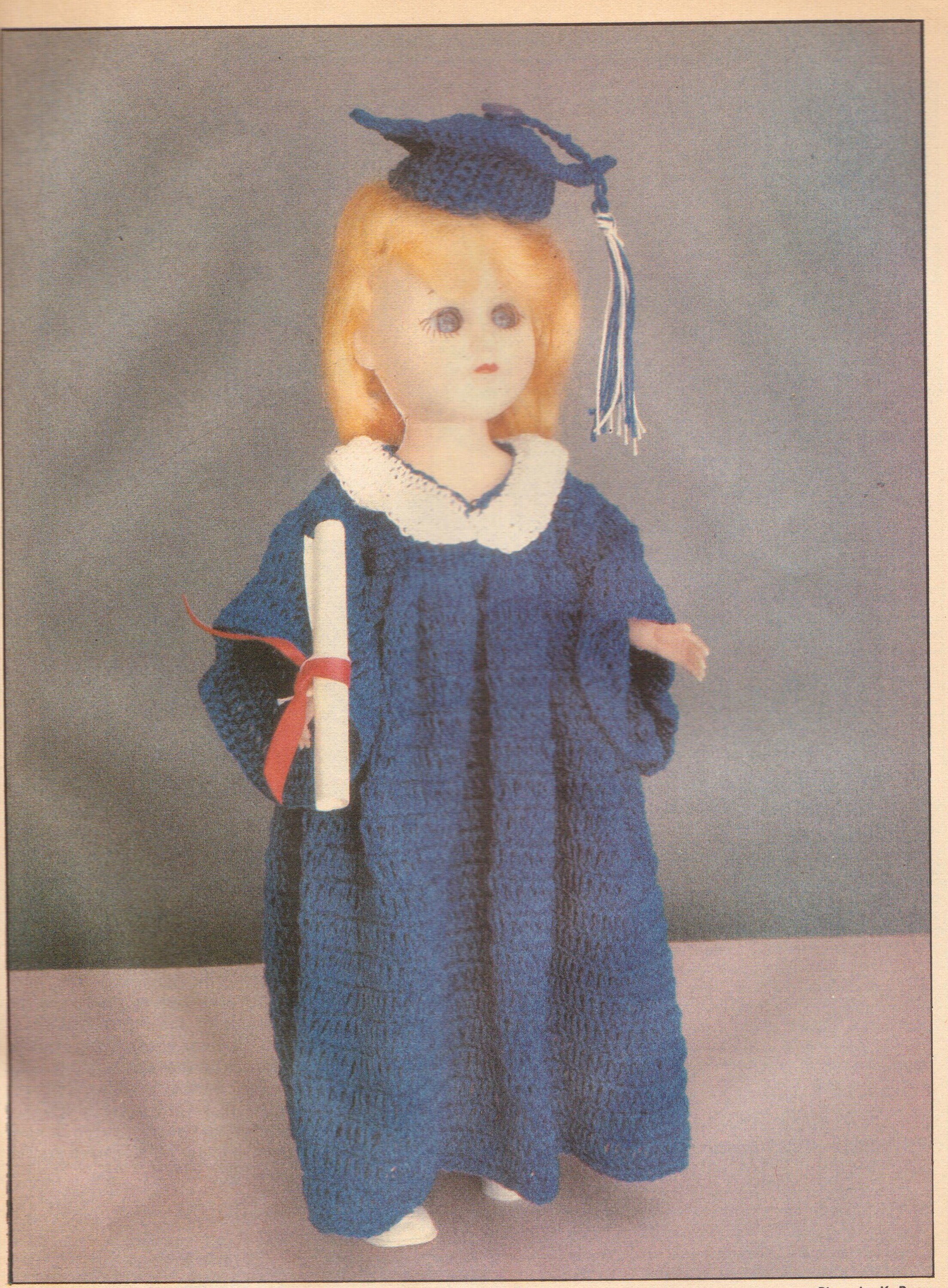 Vintage Crochet Graduation Doll Pattern - Etsy