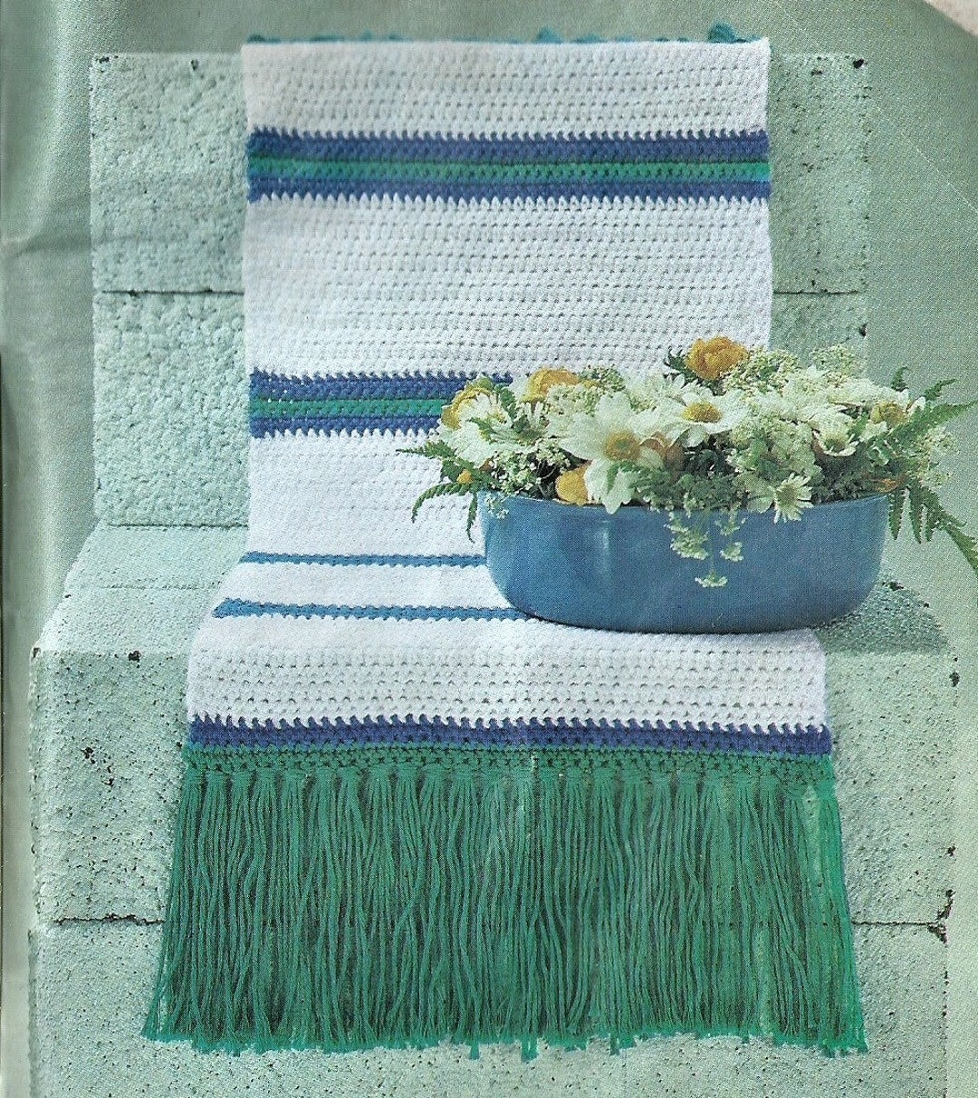Vintage Crochet Easy Table Runner Pattern - Etsy