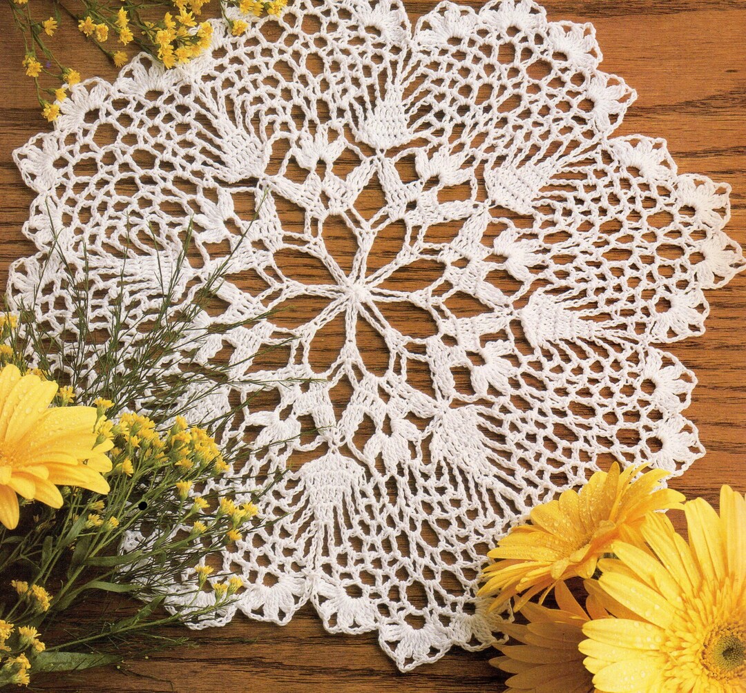 Vintage Crochet Lace Blossom Doily Pattern - Etsy