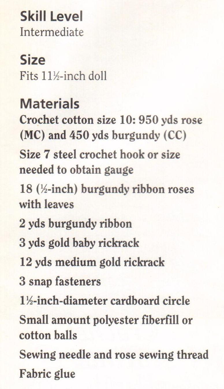 Vintage Crochet Fashion Doll Rick Rack Dress Pattern (PDF Download) - Etsy