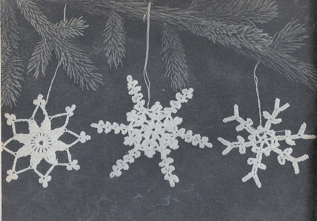Vintage Crochet Snowflake Pattern Collection - Etsy