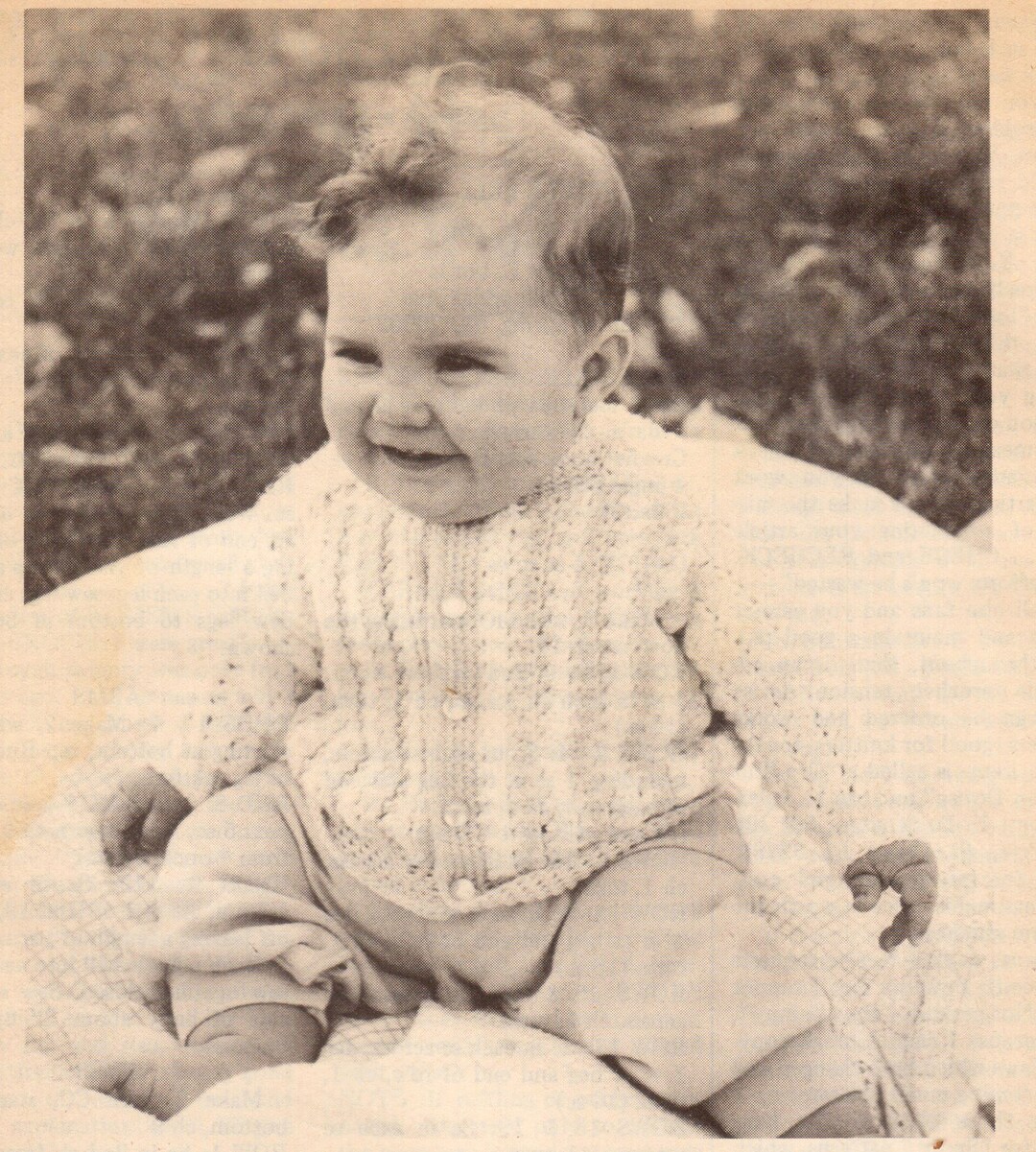 Vintage Crochet Bumpy Baby Sweater Pattern - Etsy