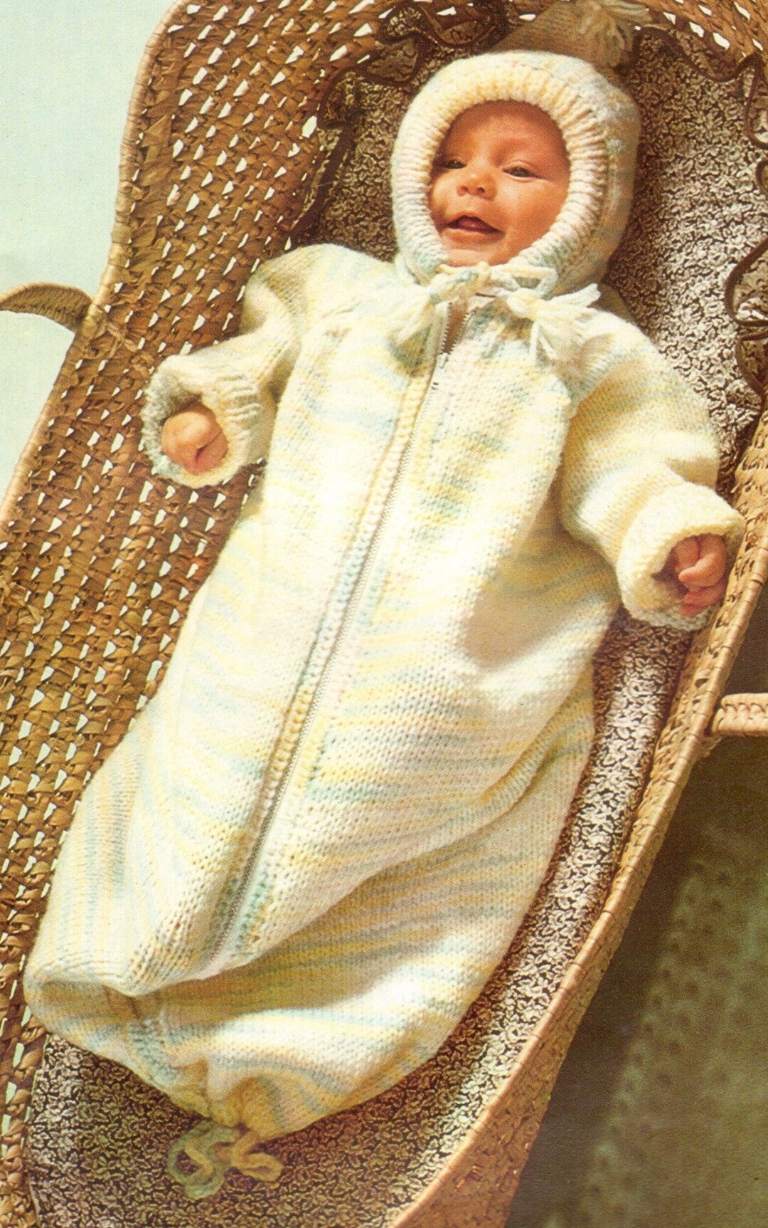 Vintage Knitted Baby Bunting Pattern - Etsy