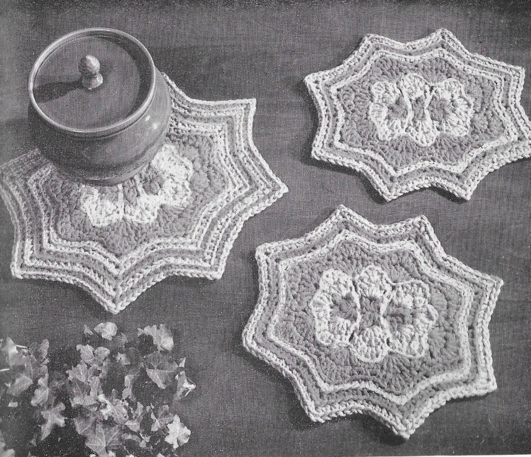 Vintage Crochet Hot Plate Pattern - Etsy