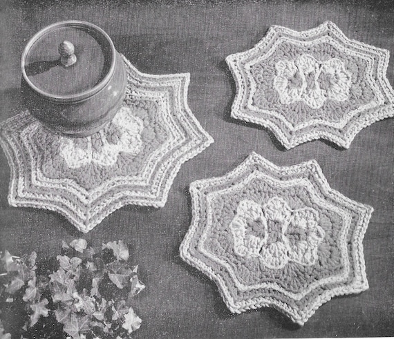 Vintage Crochet Hot Plate Pattern - Etsy