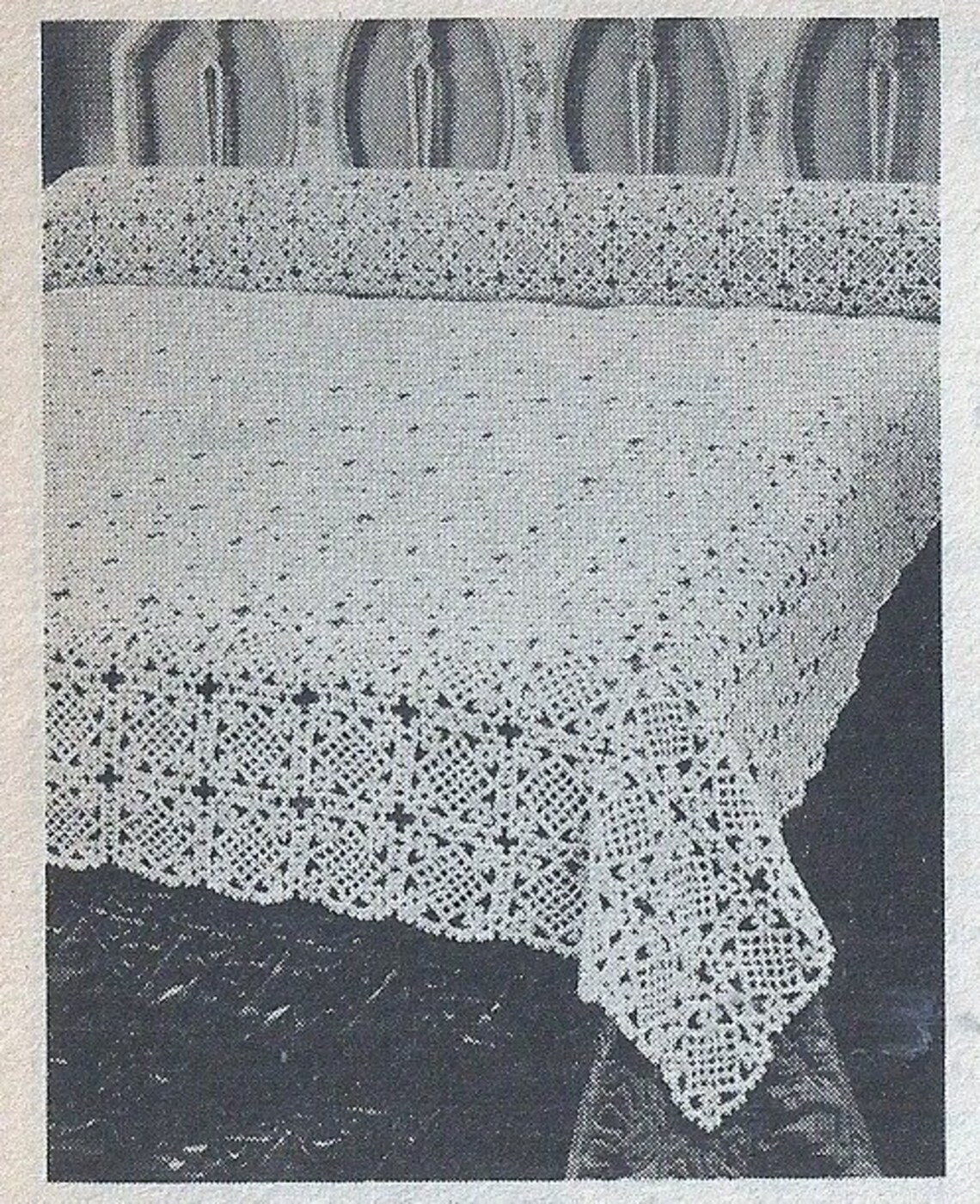 Vintage Crochet Elegant Bedspread Pattern - Etsy