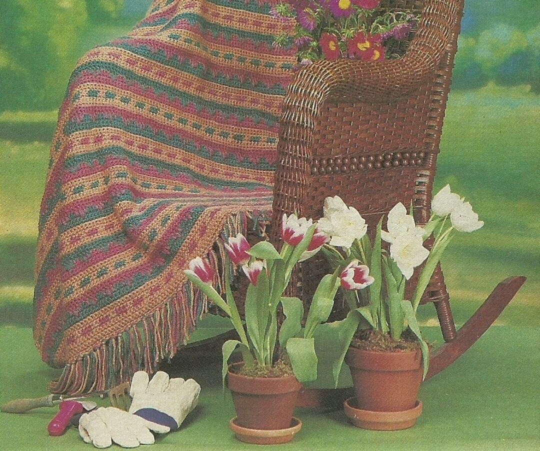 Vintage Crochet Bargello Afghan Pattern - Etsy