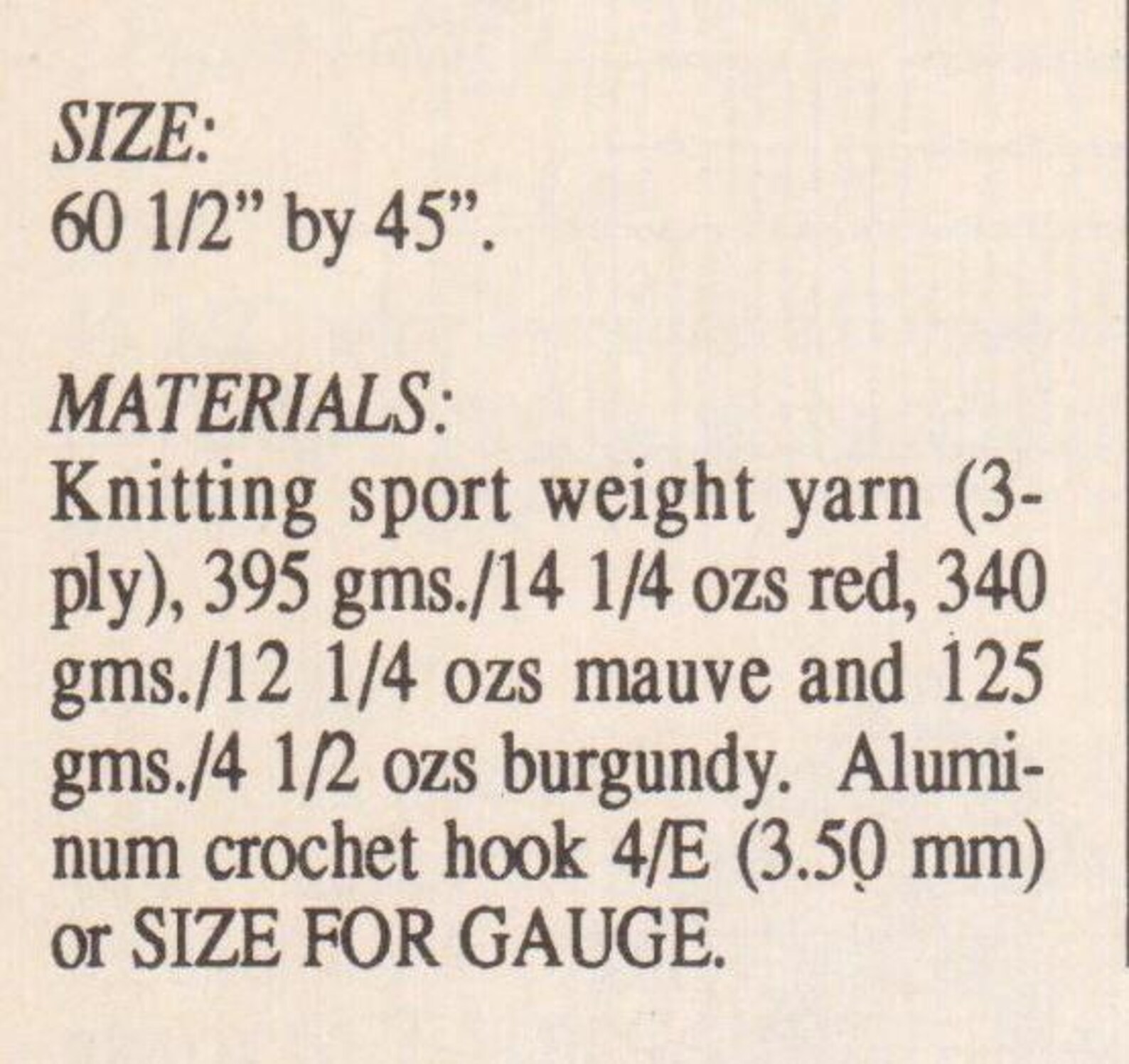 Vintage Crochet Town and Country Afghan Pattern Blanket - Etsy
