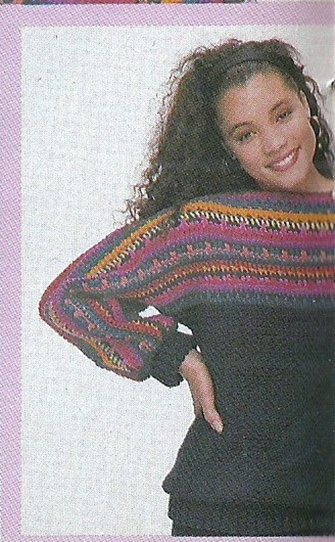 Vintage Crochet Scrap Ladies Sweater Pattern - Etsy