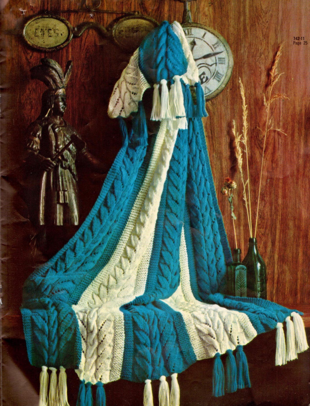Vintage Crochet Cable Afghan Pattern (PDF Download) - Etsy
