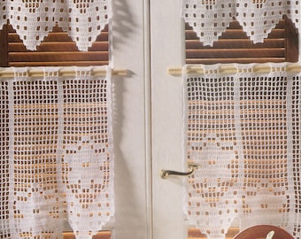 Vintage Crochet Pattern : Cafe Curtains 1975 - Etsy