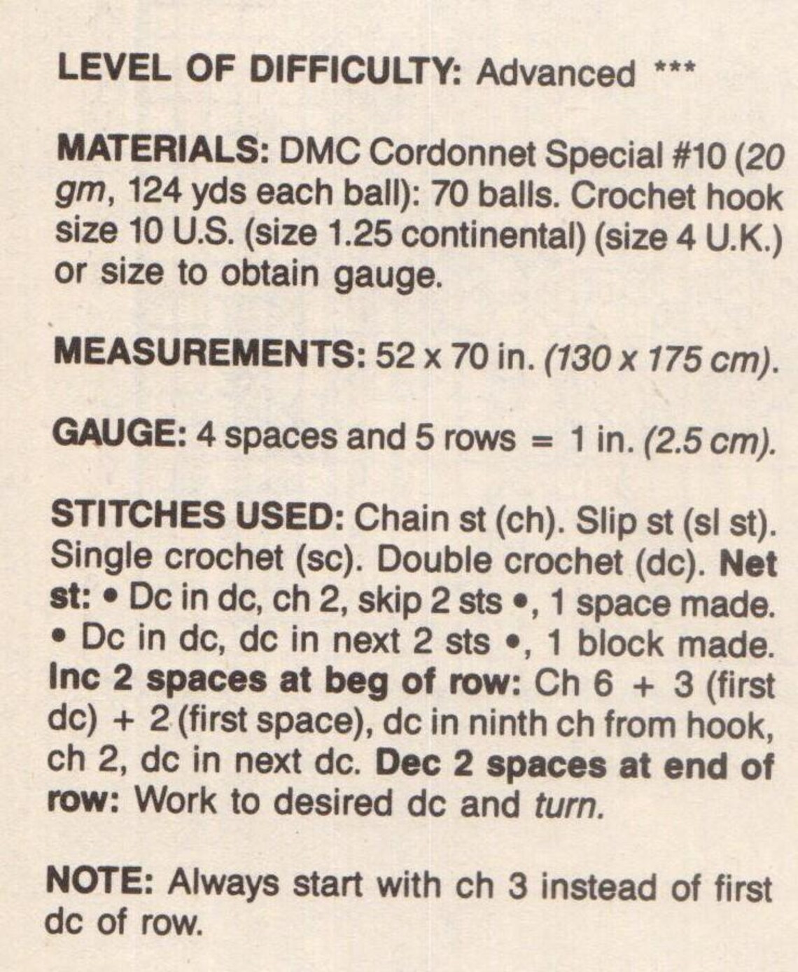 Vintage Crochet Felicitous Filet Tablecloth Pattern (PDF Download) - Etsy